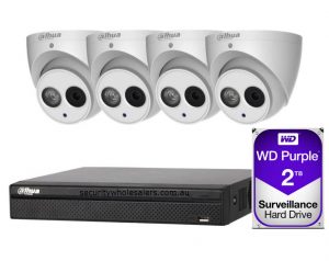Dahua 4 x 6MP Turret Kit with 4CH NVR + 2TB HDD - Security Wholesalers