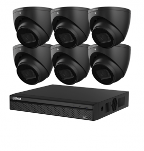 Dahua 6 x 6MP DH-IPC-HDW3666EMP-S-AUS Eyeball / Turret Kit 50m IR + 8CH NVR + 2TB HDD, Wizsense ...