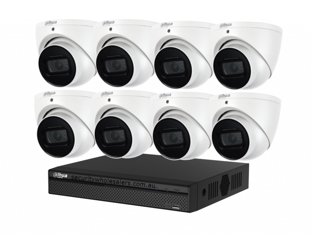 Dahua 8 x 6MP DH-IPC-HDW3641EM Turret Security Kit 50m IR 2.8mm with SMD + 8CH NVR Wizsense ...