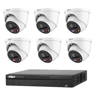 Dahua 6 x 8MP TIOC Advanced 2.0 with SMD4.0 DH-IPC-HDW3849H-AS-PV-ANZ Active Deterrance Turret ...