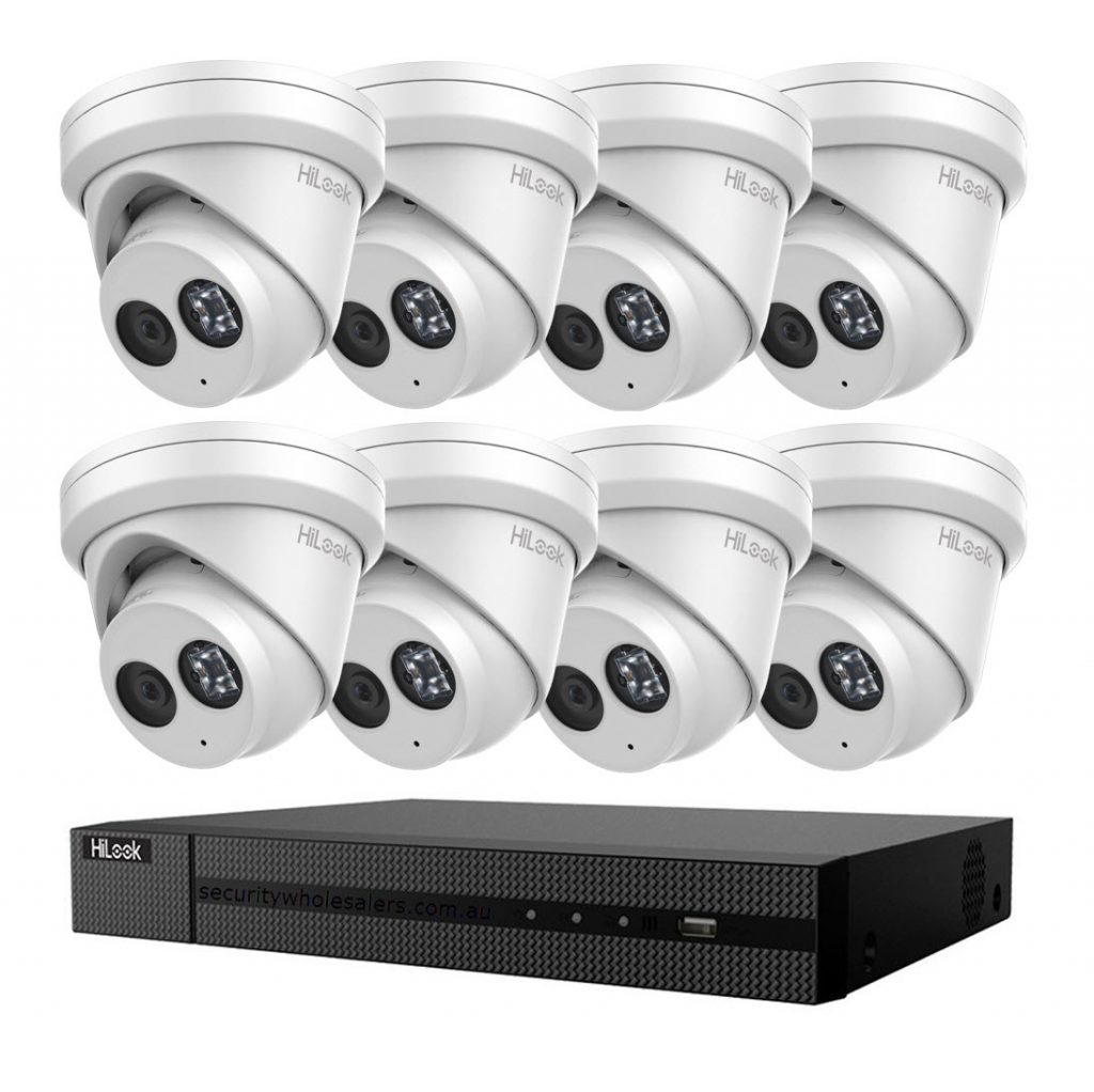 Hilook 6mp Acusense 8ch Cctv Kit 8 X Ip Turret Cameras 8ch Nvr