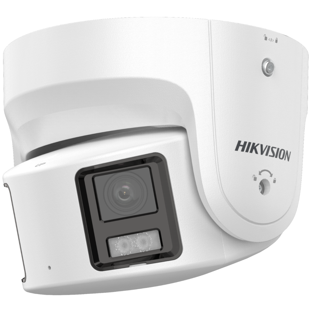 Hikvision DS-2CD2387G2P-LSU/SL 8MP ColorVu Turret 4mm Dual Head Strobe + Speaker network Camera ...
