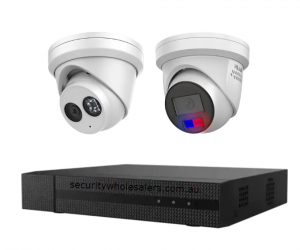 HiLook 6MP 2 Camera Kit with AI IntelliSense, Full-Color Built-in Audio, 4CH 4K NVR – Security ...