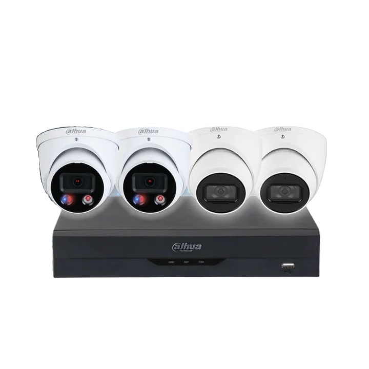 Dahua 8 MP + 8 Channels Kit: 2 x 8MP TiOC and 2 x 8MP Turret Cameras with 8CH AI NVR – Security ...