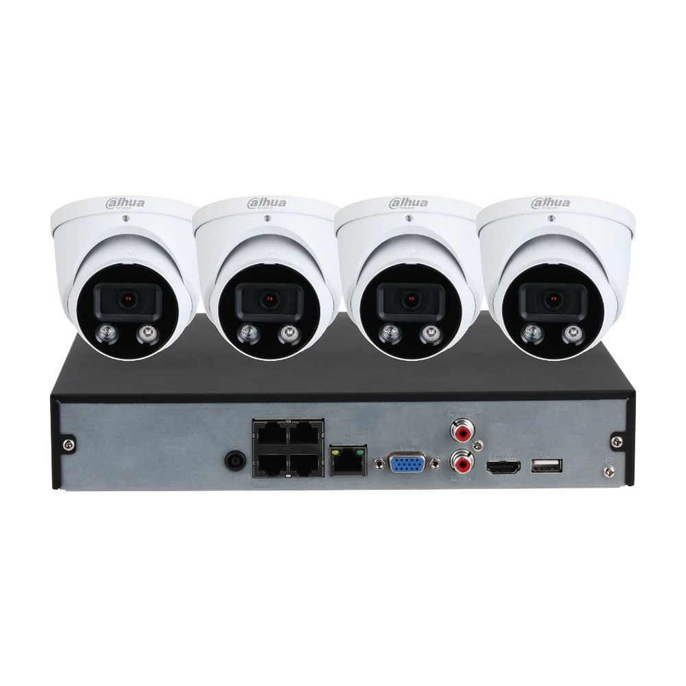 Dahua 4 x 8MP TiOC CCTV Kit: Full Colour Night Vision, Audible Warning And Two-way Audio with ...
