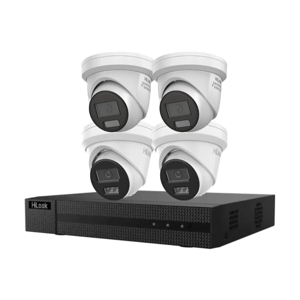 HILook 4 x 6MP Cameras & 8CH NVR CCTV Kit: 4 AI Turret Cameras + 8CH NVR Bundle – Security ...