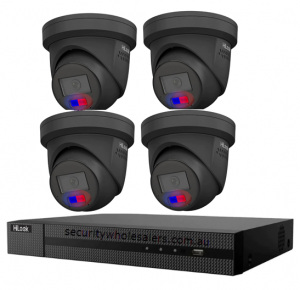 Hikvision Hilook 6MP Acusense 4 Camera CCTV Kit – ACDC Light, Speaker & Strobe BLACK - Security ...