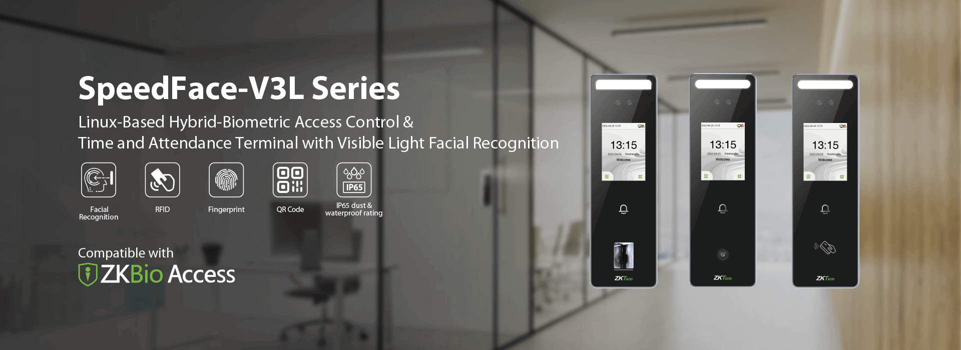 ZKTeco ZK-SPEEDFACE-V3L-FP Face Access Control Fingerprint - Security ...