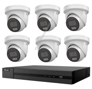 HiLook Hikvision 6MP Pro Series CCTV Kit – 6x Turret IPC-T363H-MU + 8CH PoE NVR (NVR-108MH-C/8P ...