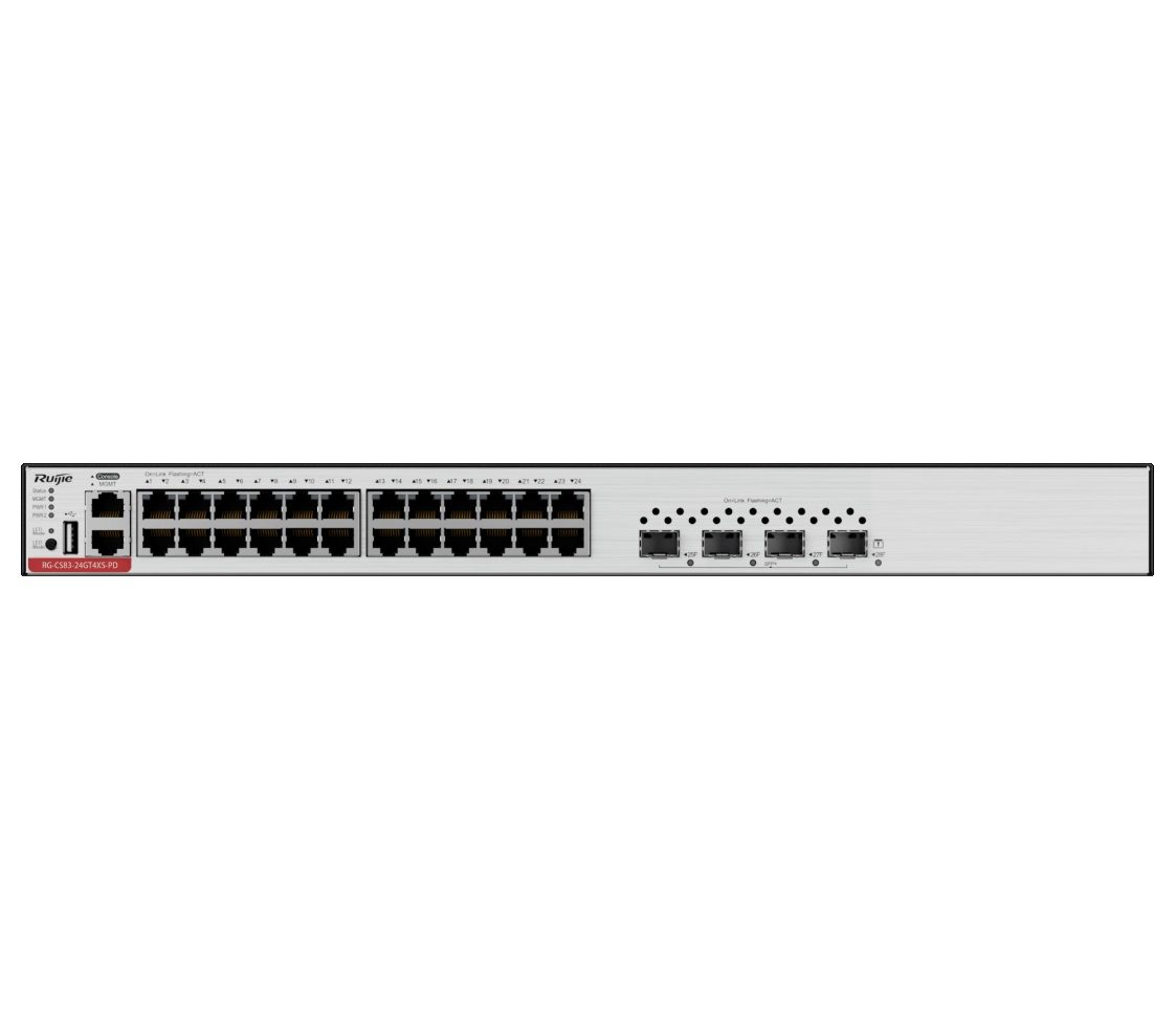 Ruijie RG-CS83-24GT4XS-PD 24-Port Gigabit Layer 3 Managed PoE+ Switch ...