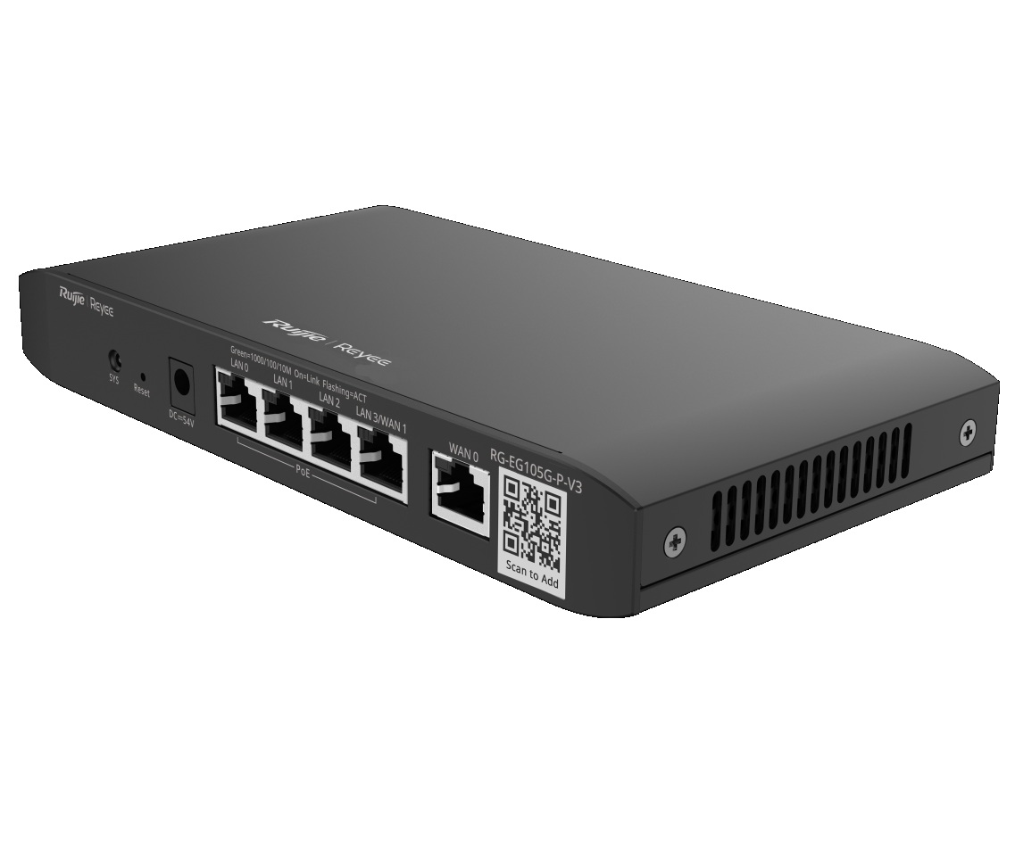 Ruijie Reyee RG-EG105G-P-V3 5-Port Gigabit Cloud Managed PoE Router ...