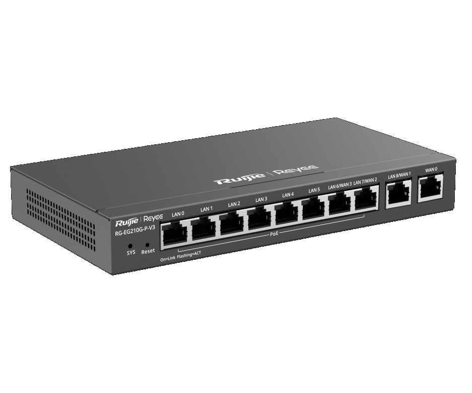 Ruijie Reyee RG-EG210G-P-V3 10-Port Gigabit Cloud Managed PoE Router ...