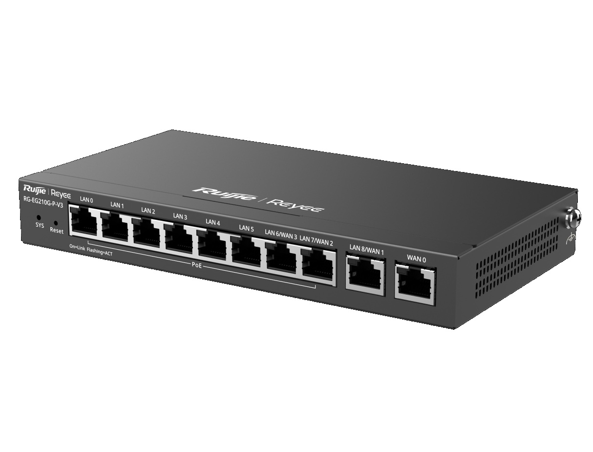 Ruijie Reyee RG-EG210G-P-V3 10-Port Gigabit Cloud Managed PoE Router ...