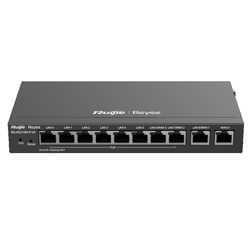 Ruijie Reyee RG-EG210G-P-V3 10-Port Gigabit Cloud Managed PoE Router ...
