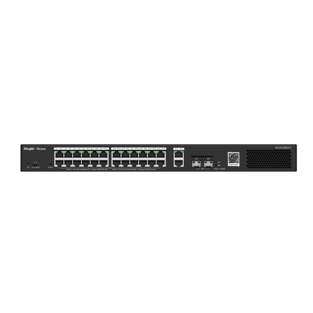 Ruijie RG-ES228GS-P 28-Port Gigabit Smart Cloud Managed PoE Switch ...